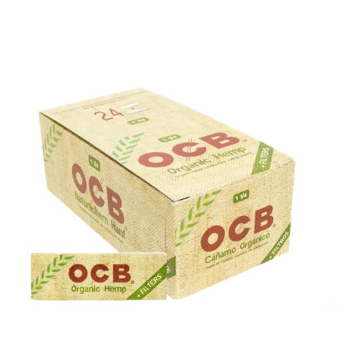 Papel OCB Cañamo 1 1/4 + TIPS 24 unid. - Distribuidora Heinrich