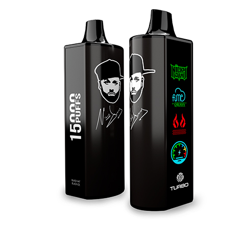 Vape Fume Nicky Jam 15.000 Puff 0% Nic Black Hat Black Ice (Black ...