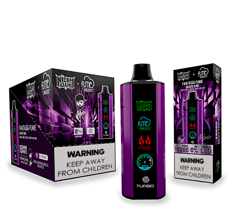 Vape Fume Niky Jam 15.000 Puff 0% nic Fantasia Fume (Grape Kiwi ...
