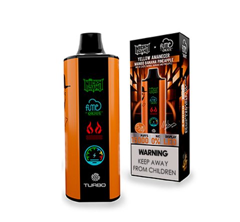 Vape Fume Nicky Jam 15.000 Puff 0% Nic Yellow Amanecer (Mango, Banana ...