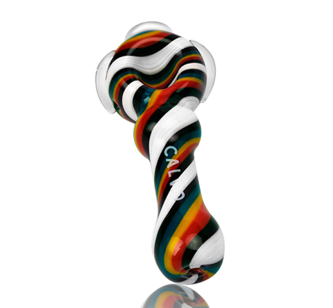 Pipa Calvo Glass Negro y Blanco 12 cm - Distribuidora Heinrich